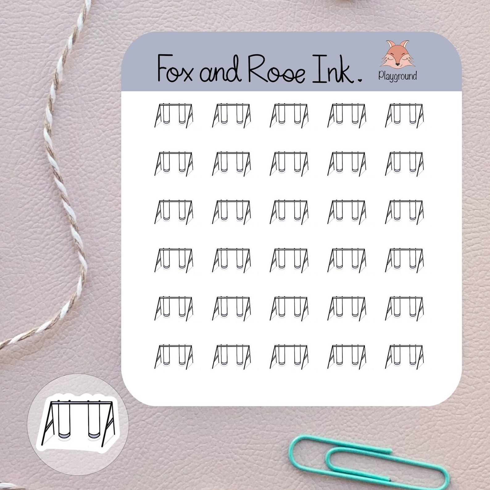 Swing Stickers/ Planner Stickers/ Swing Set Stickers for - Etsy