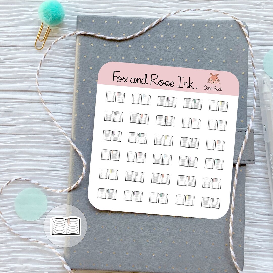 Book Planner Sticker Book Sticker Sheet Reading Stickers for Planner ...