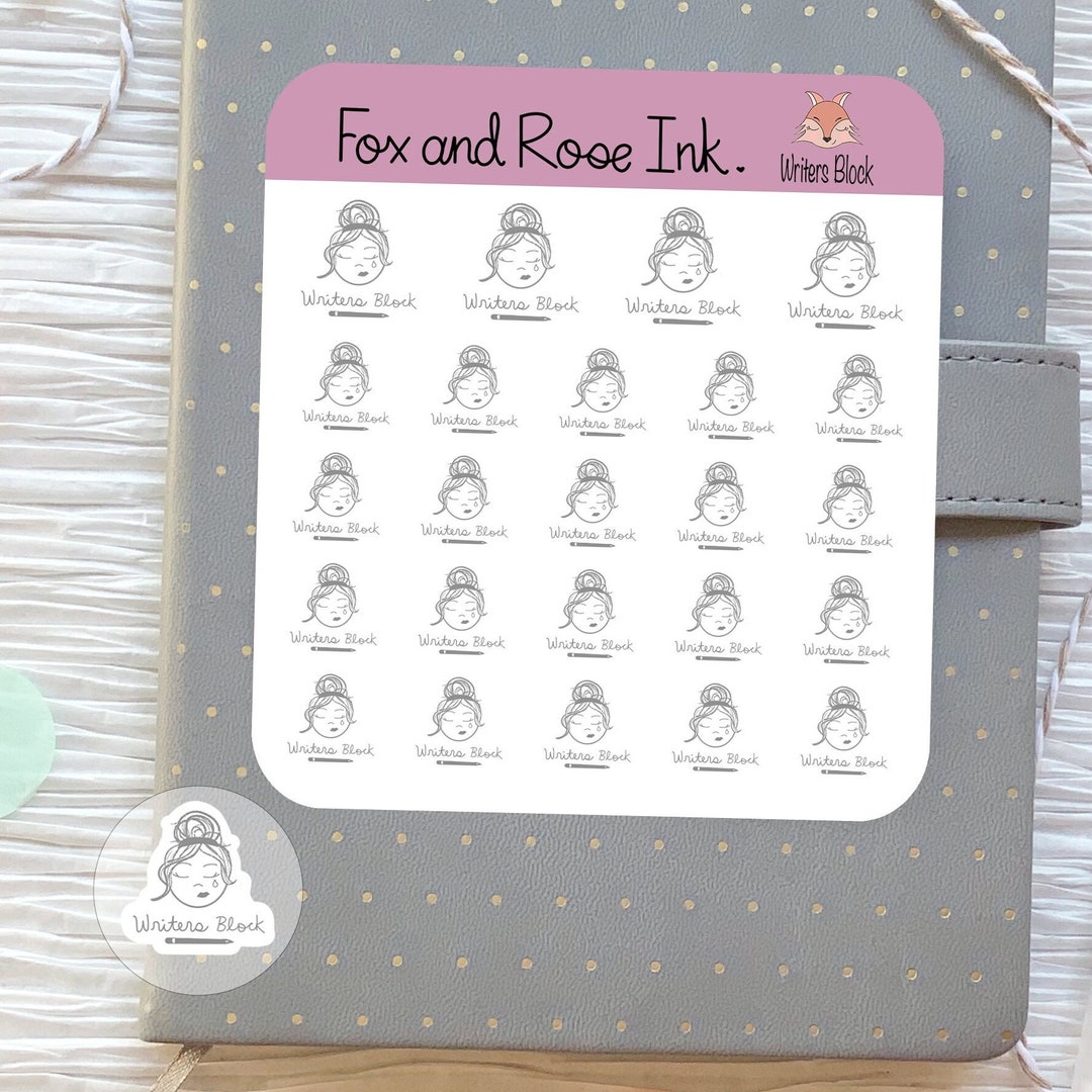 Writer Planner Stickers⎮ Writers Block Stickers for Planners and ...