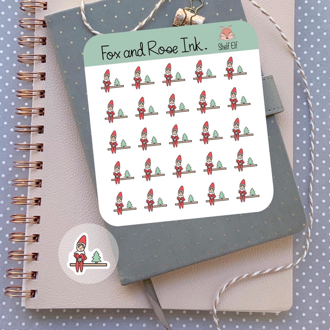 Shelf Elf Planner Stickers⎮ Elf Icon Stickers for Planners and ...