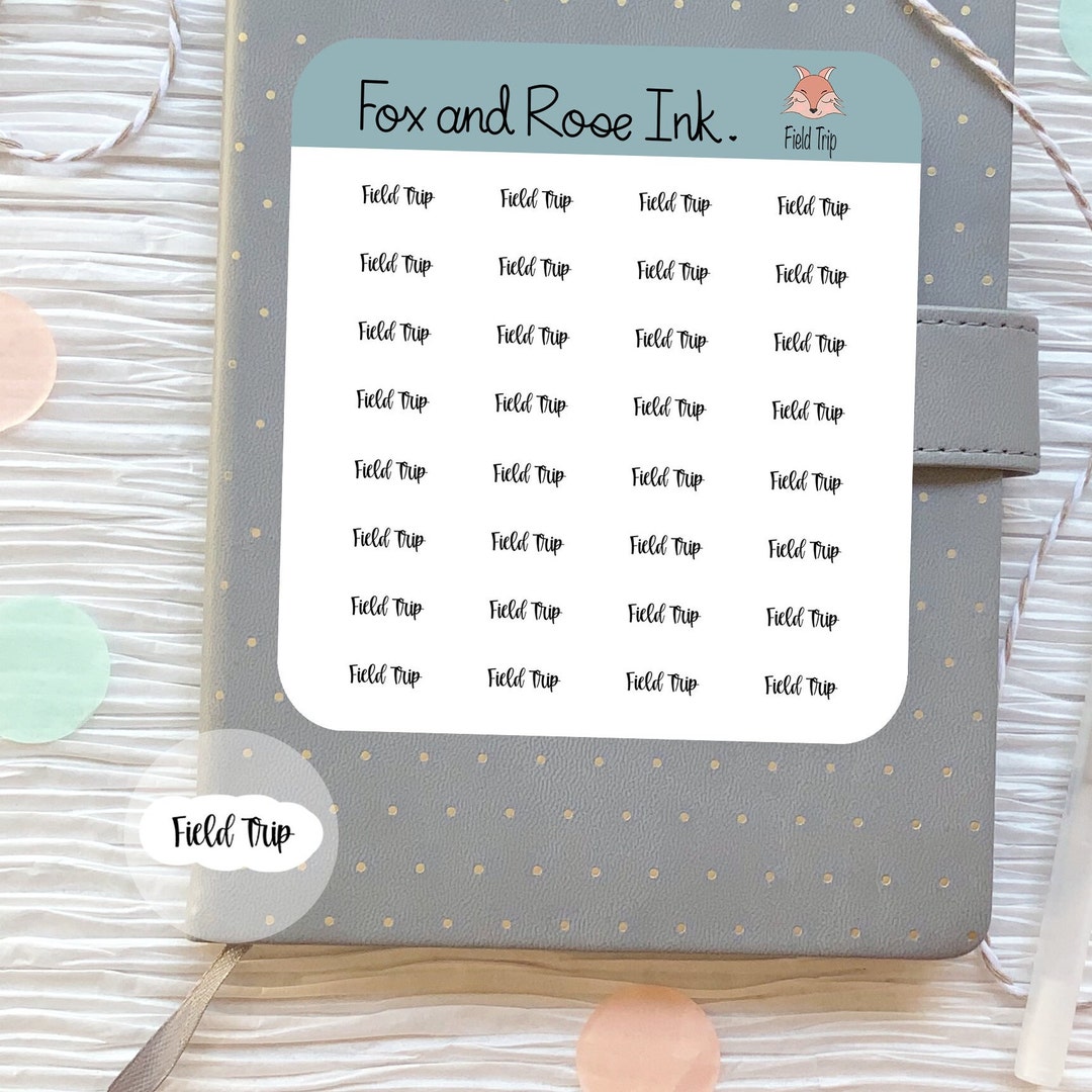 Field Trip Script Planner Stickers⎮ Field Trip Stickers for Planners ...