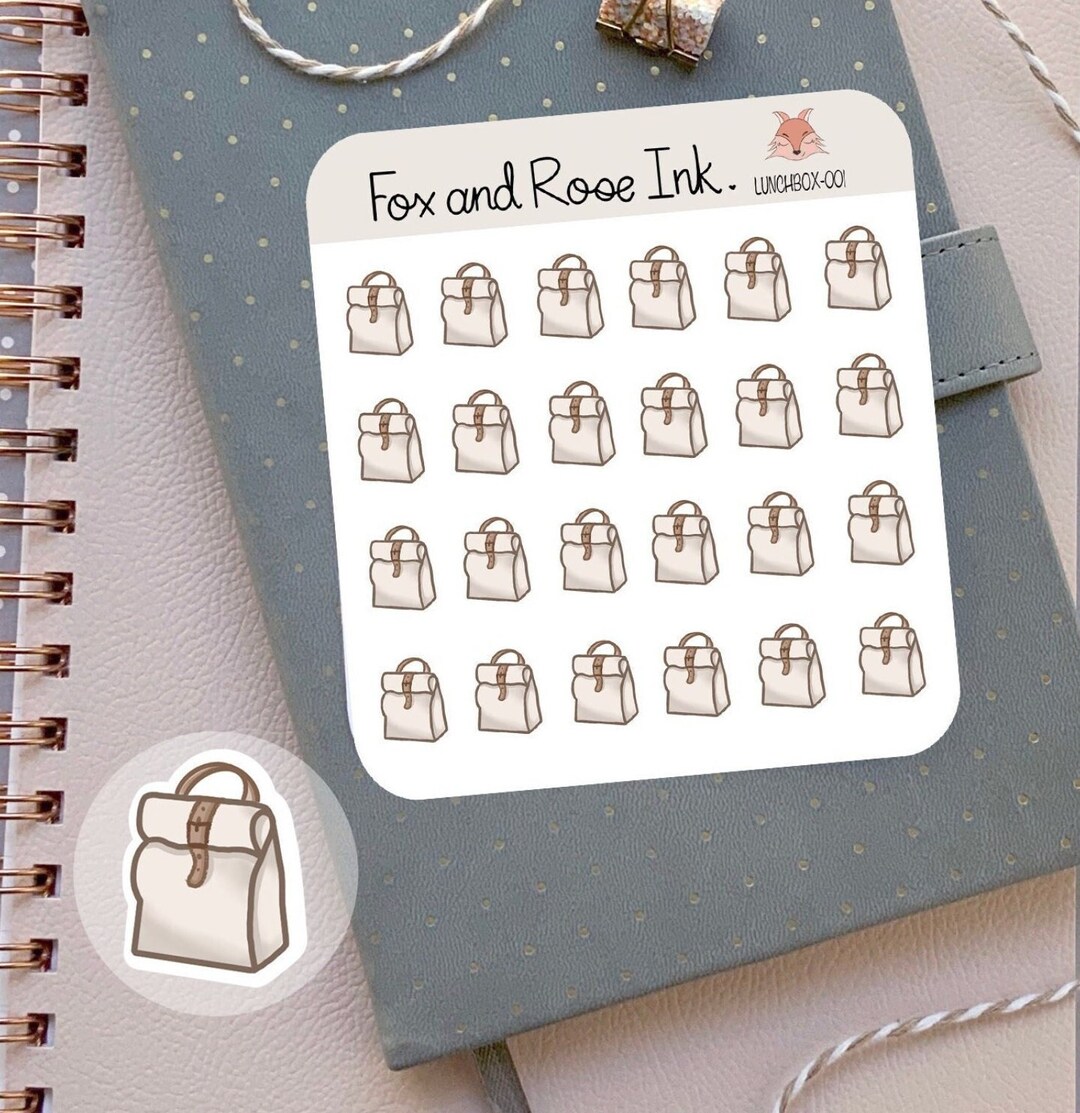 Lunch Bag Planner Stickers Lunch Box Stickers for Planners Lunch ...