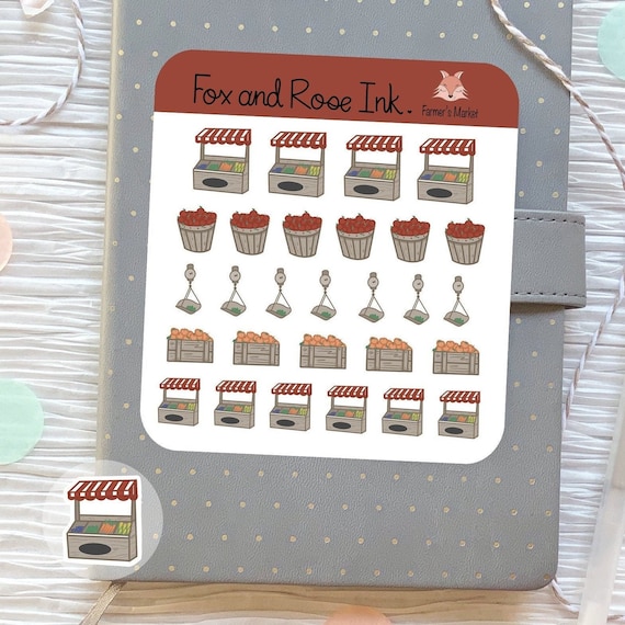 Farmers Market Stickers/ Planner Stickers/ Grocery Stickers - Etsy