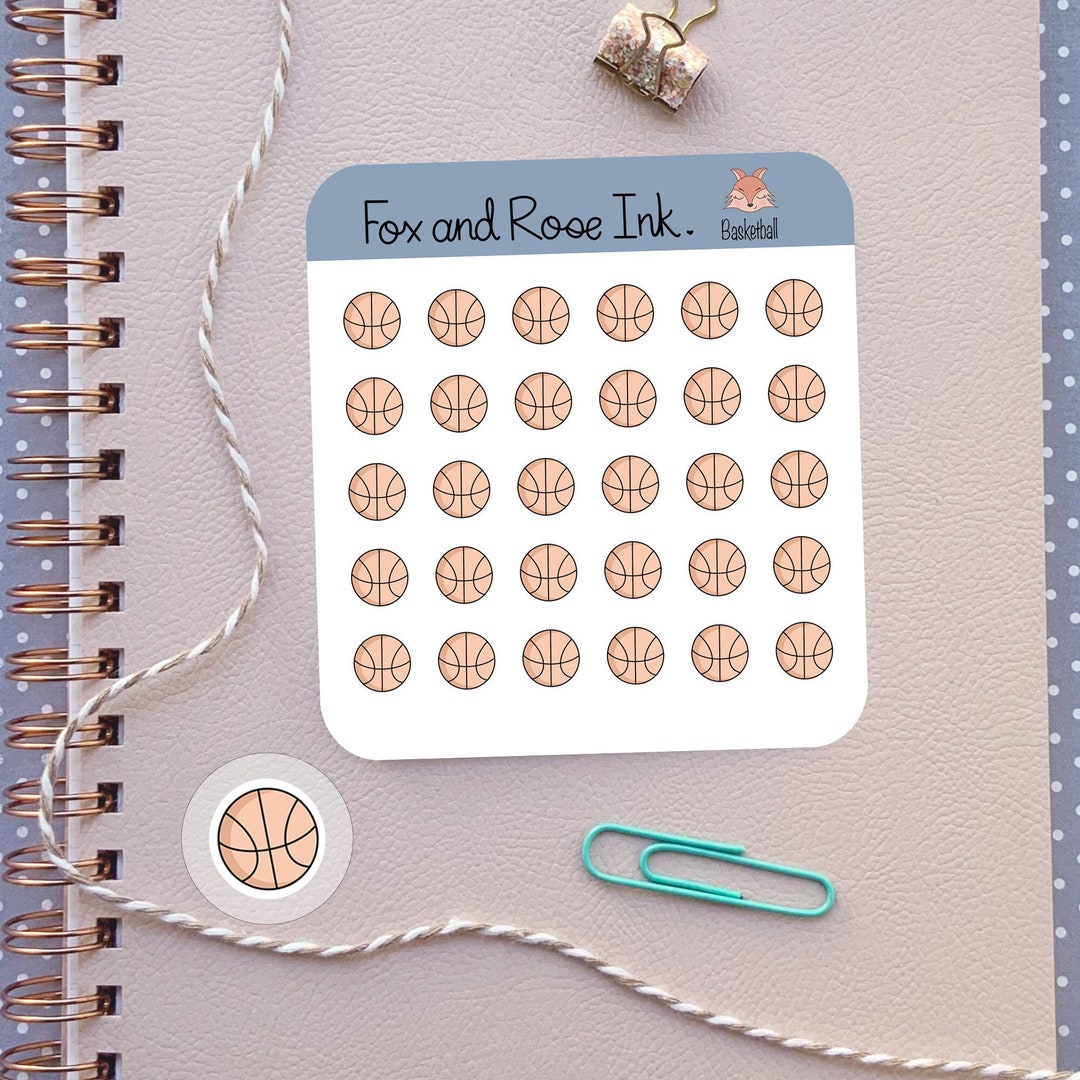 Basketball Stickers/ Planner Stickers/ Basket Ball Icon Stickers for ...