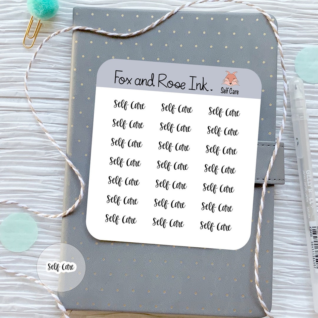 Self Care Script Planner Stickers Self Care Stickers for Planners ...