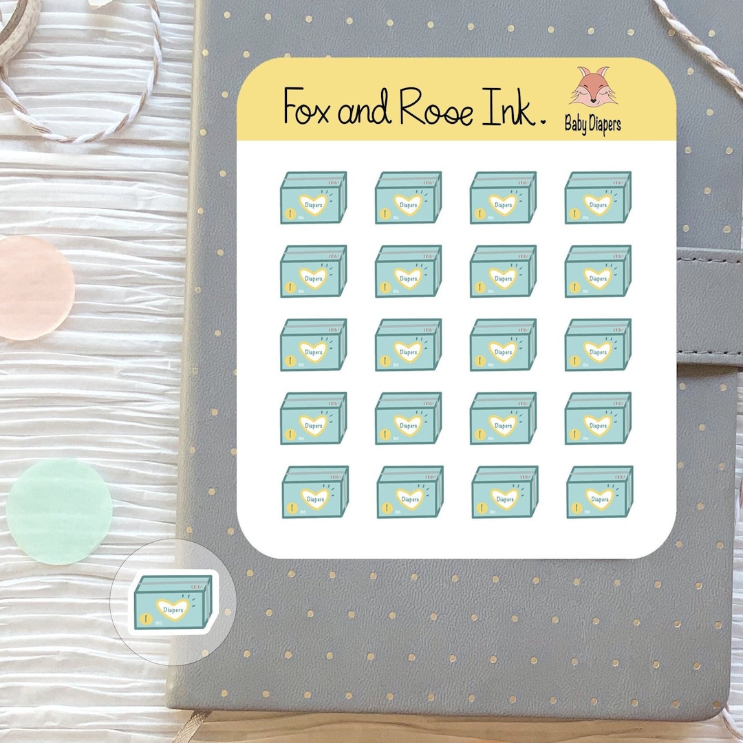 Baby Stickers/ Planner Stickers Sheet/ Diaper Icon Stickers for ...