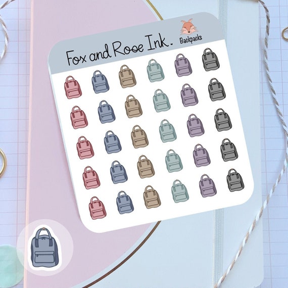 School Stickers/ Planner Stickers Sheet/ Backpack Icon - Etsy