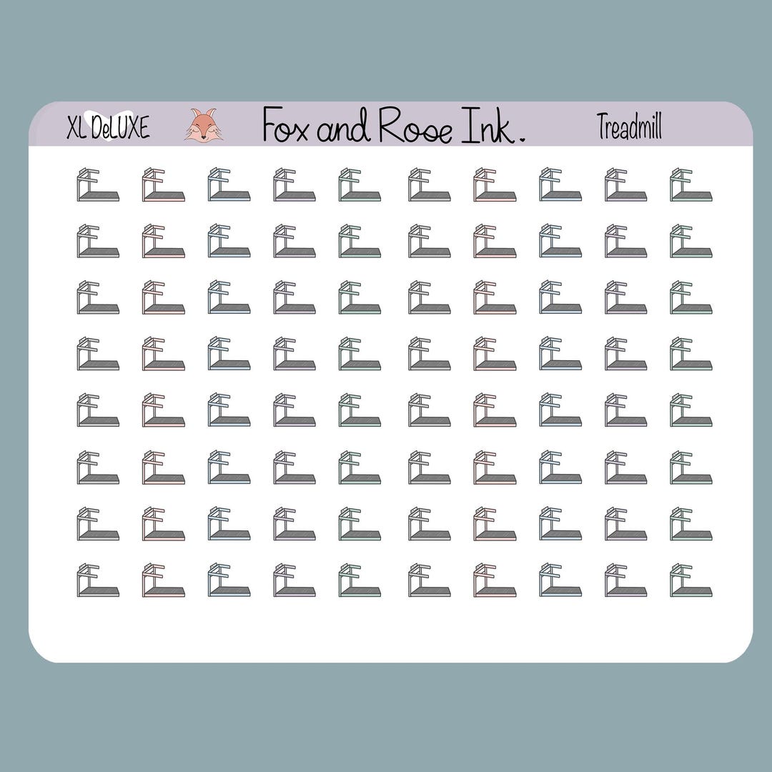 Treadmill Planner Stickers | XL Deluxe Icon Stickers - Etsy
