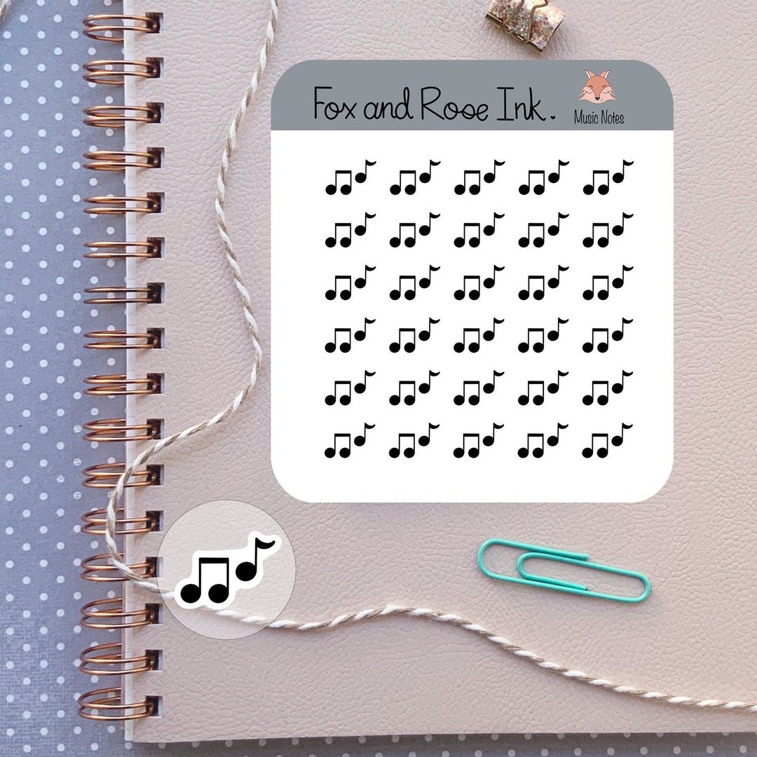 Music Planner Sticker Music Sticker Sheet Music Notes Sticker for ...