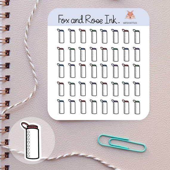 Water Stickers/ Planner Stickers Sheet/ Water Bottle Stickers - Etsy