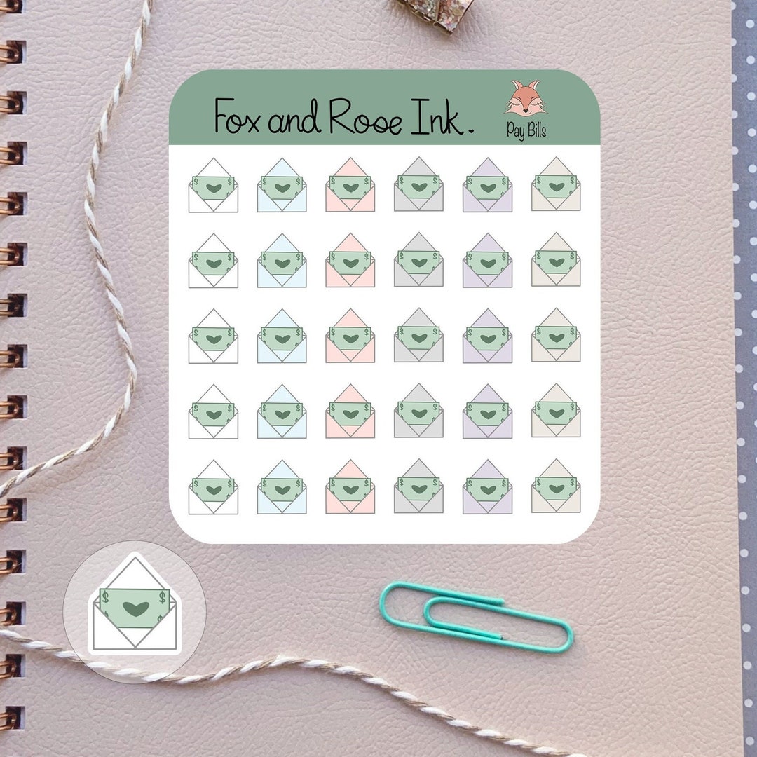 Pay Bills Planner Stickers⎮ Bill Stickers for Planners and Calendars ...