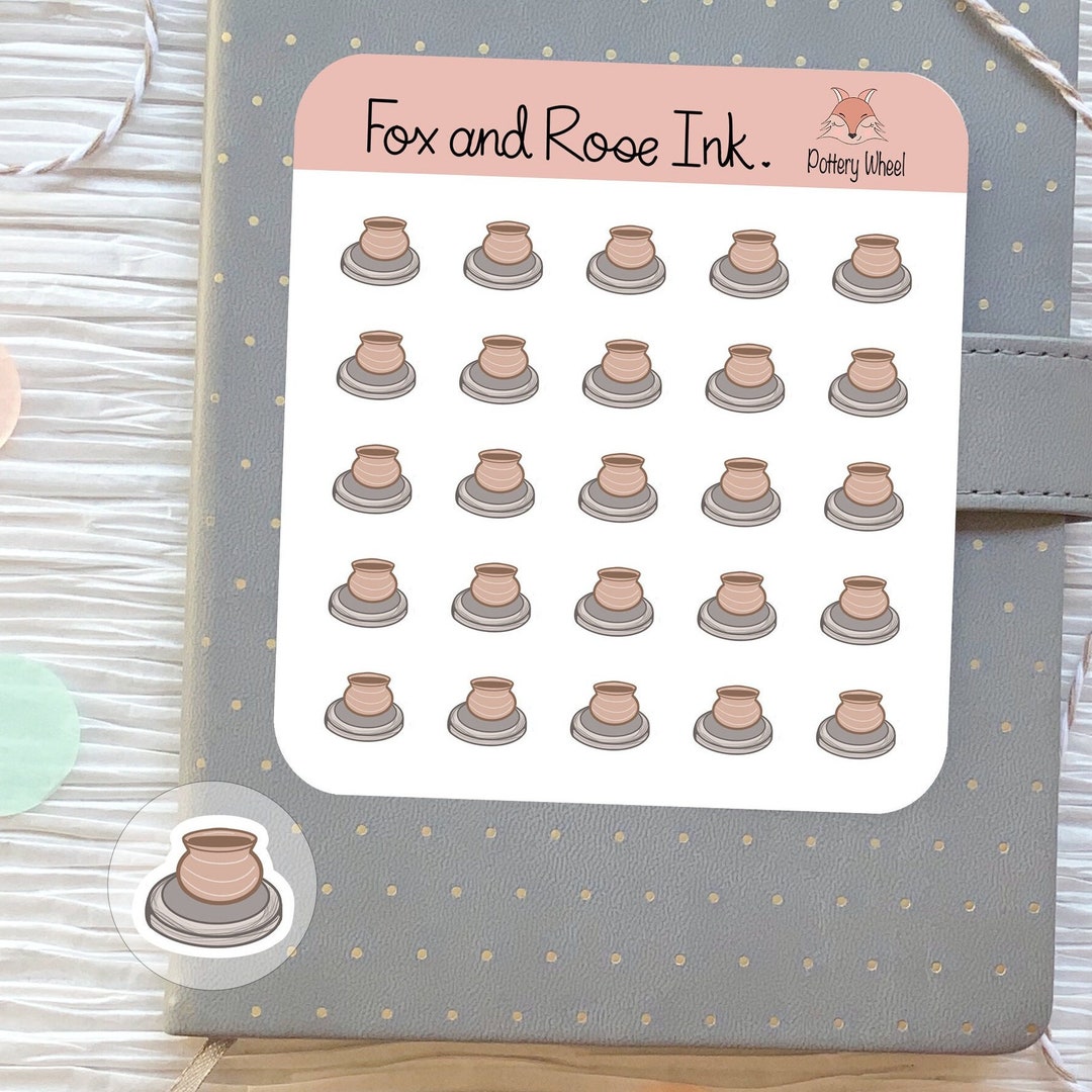 Pottery Wheel Planner Stickers⎮ Pottery Stickers for Planners and ...