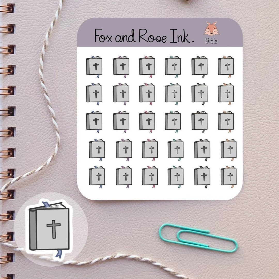 Bible Planner Stickers Bible Icon Stickers for Planners and Calendars ...