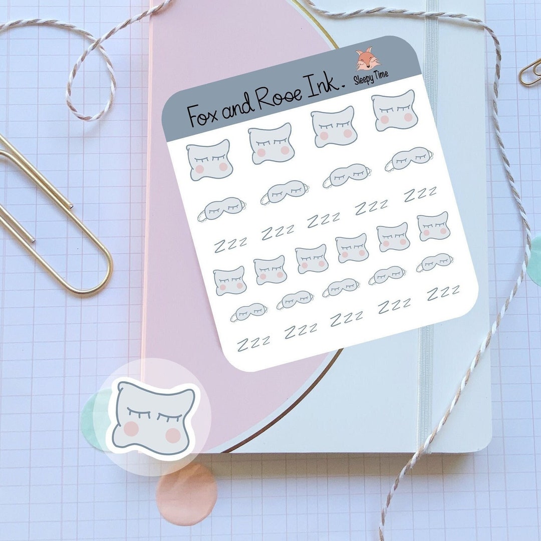 Sleep Sticker Sheet Sleep Planner Sticker Pillow Sticker for Planner ...