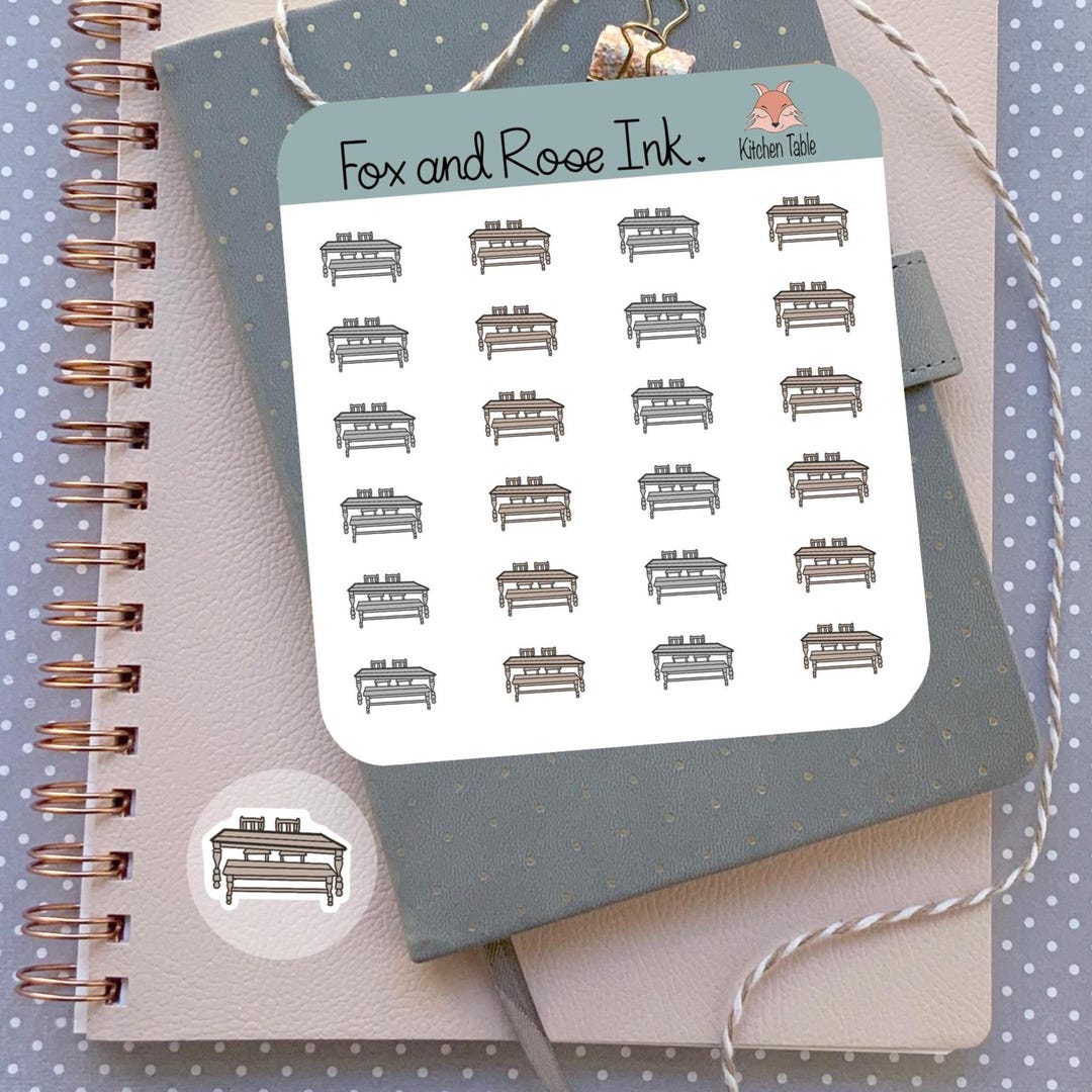 Kitchen Table Planner Stickers | Family Dinner Icons - Etsy
