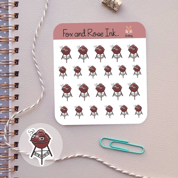 BBQ Stickers/ Planner Stickers Sheet/ Barbecue Stickers for - Etsy