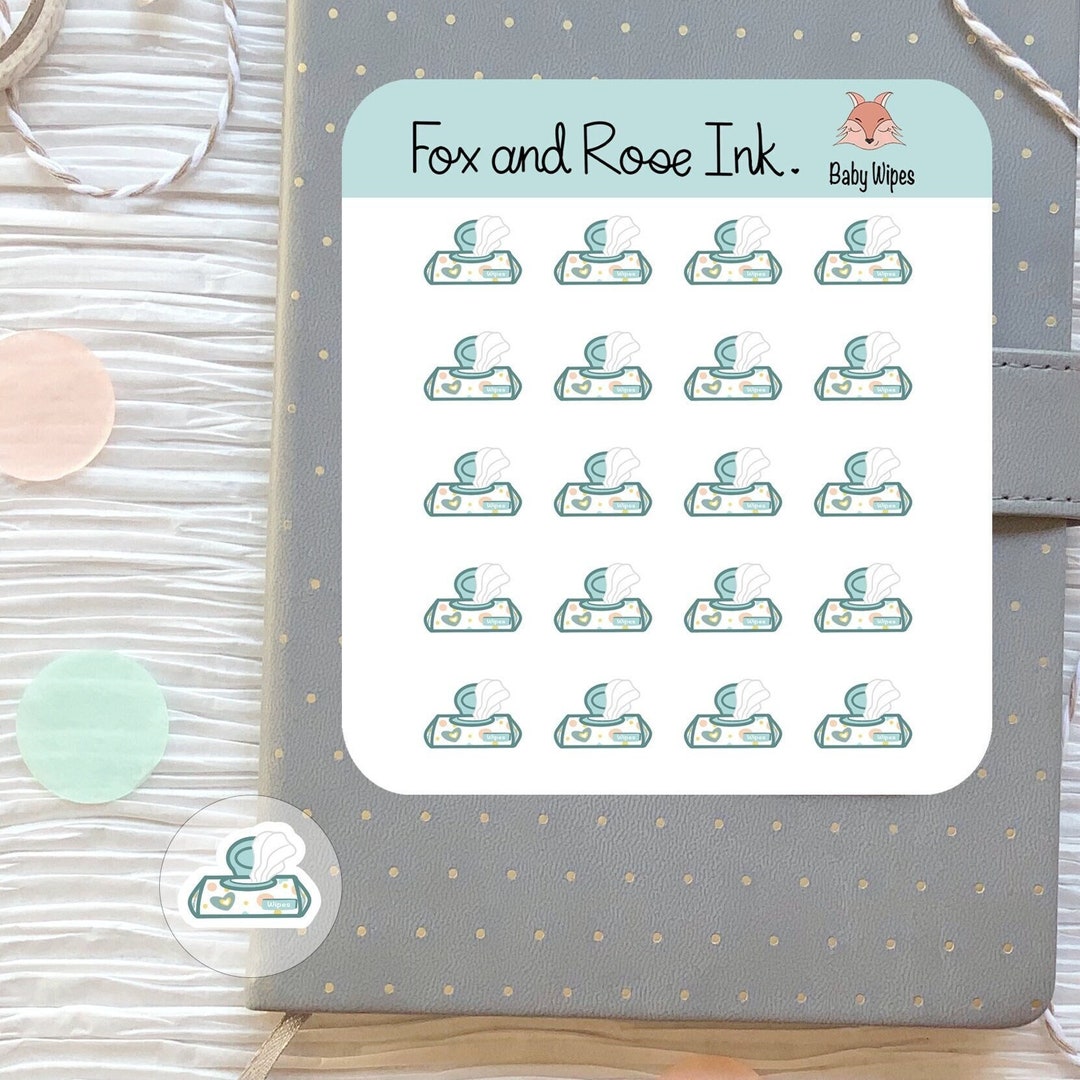 Baby Stickers/ Planner Stickers/ Baby Wipes Icon Stickers for Planners ...