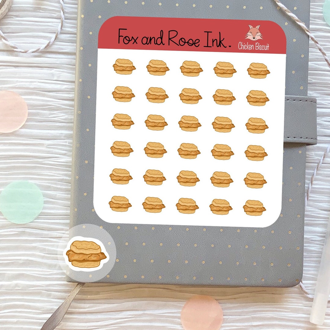 Chicken Biscuit Sticker Sheet Chicken Biscuit Planner Stickers ...