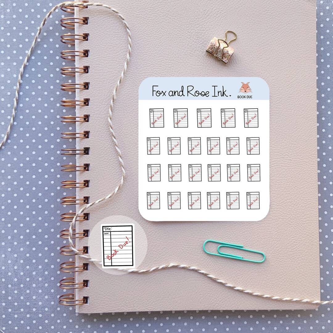 Library Stickers/ Planner Stickers Sheet/ Book Stickers for Planner and ...