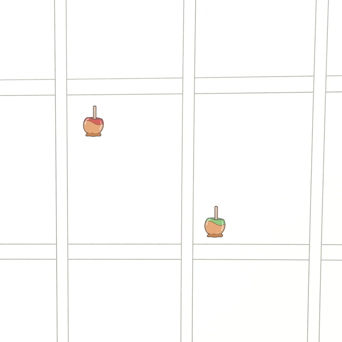 Caramel Apples Planner Stickers⎮ Toffee Apples Icon Stickers for ...