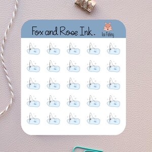 Ice Fishing Planner Stickers⎮ Ice Fishing Stickers for Planners and ...
