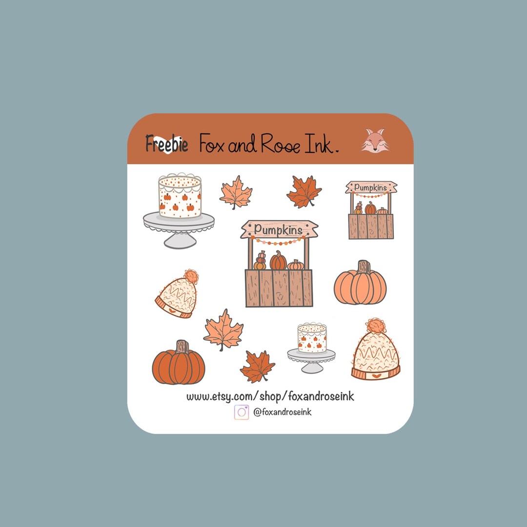 Mini Fall Aesthetic Sticker Sheet - Etsy