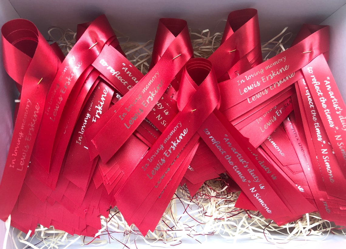 In Memory Of Custom Printed Funeral Ribbon Awareness Ribbon | Etsy