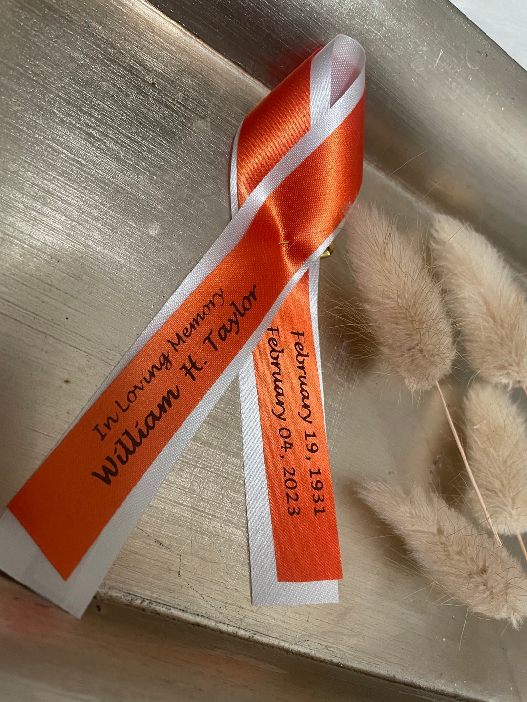 25pcs Double Color Awareness Ribbon Memorial Pin Ribbons - Etsy