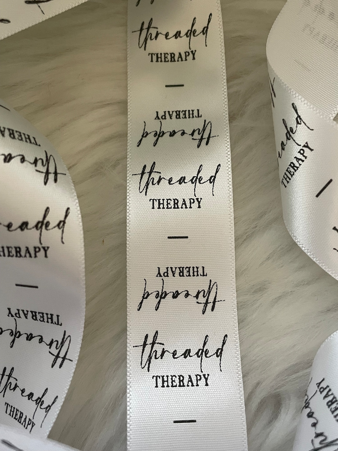 Uncut White Satin Label, Custom Branding Tag, Craft Tags, Modern Sewing ...