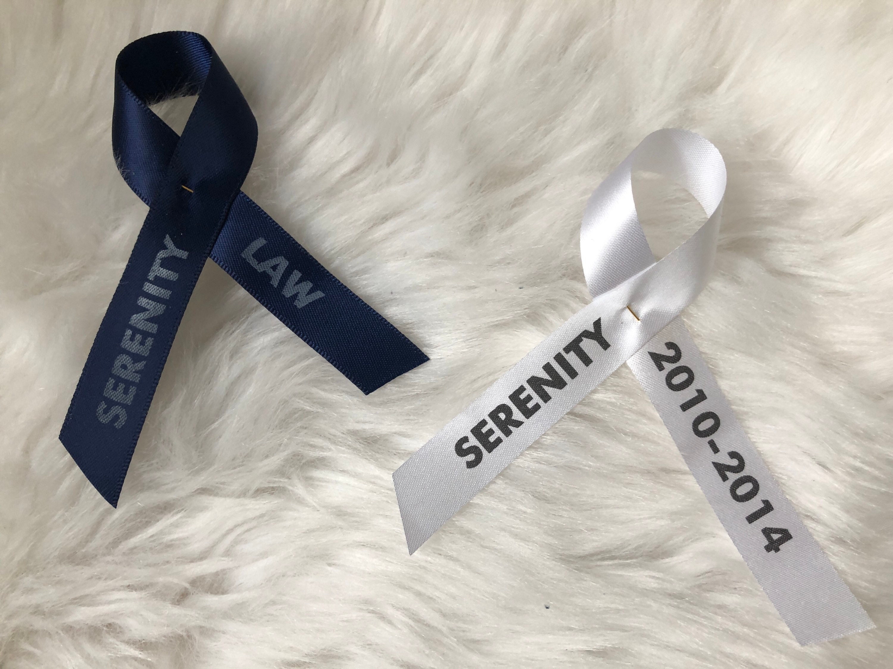 In Memory of Custom Printed Funeral Ribbon, Awareness Ribbon, Memorial ...