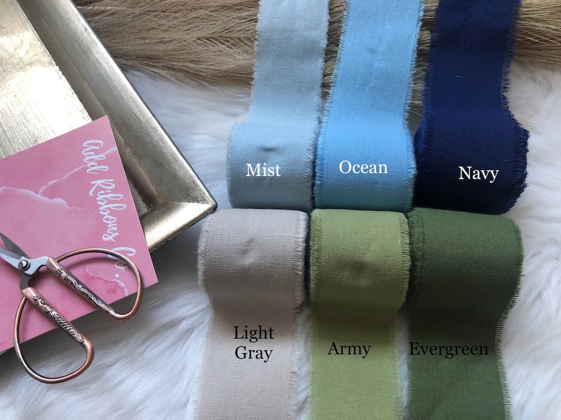 38mm Frayed Edged Cotton Ribbon for Wedding Invitation - Etsy