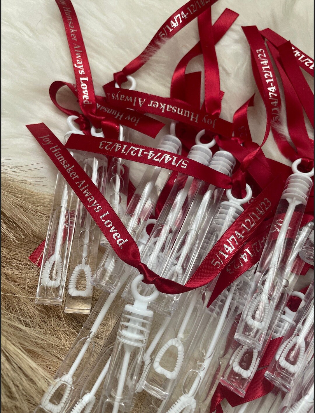 Custom Memorial Bubbles| Send off Funeral Bubble Wand - Etsy