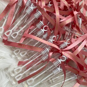 Personalized Assembled Wedding Bubbles| Send off Bubble Wand Favors - Etsy