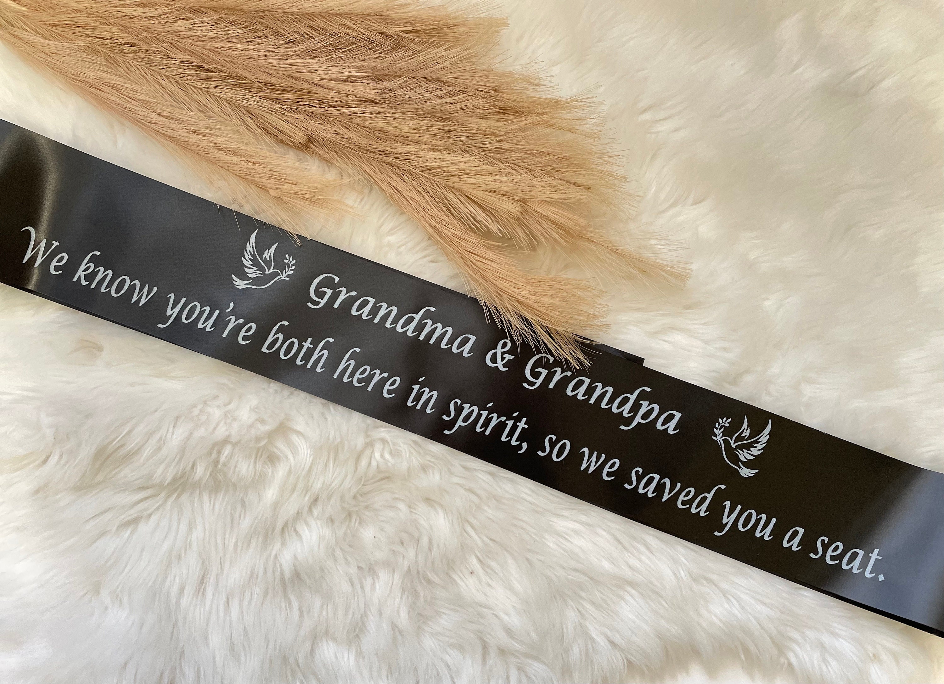 Custom Memorial Funeral Sash Ribbon for Wreaths - Etsy