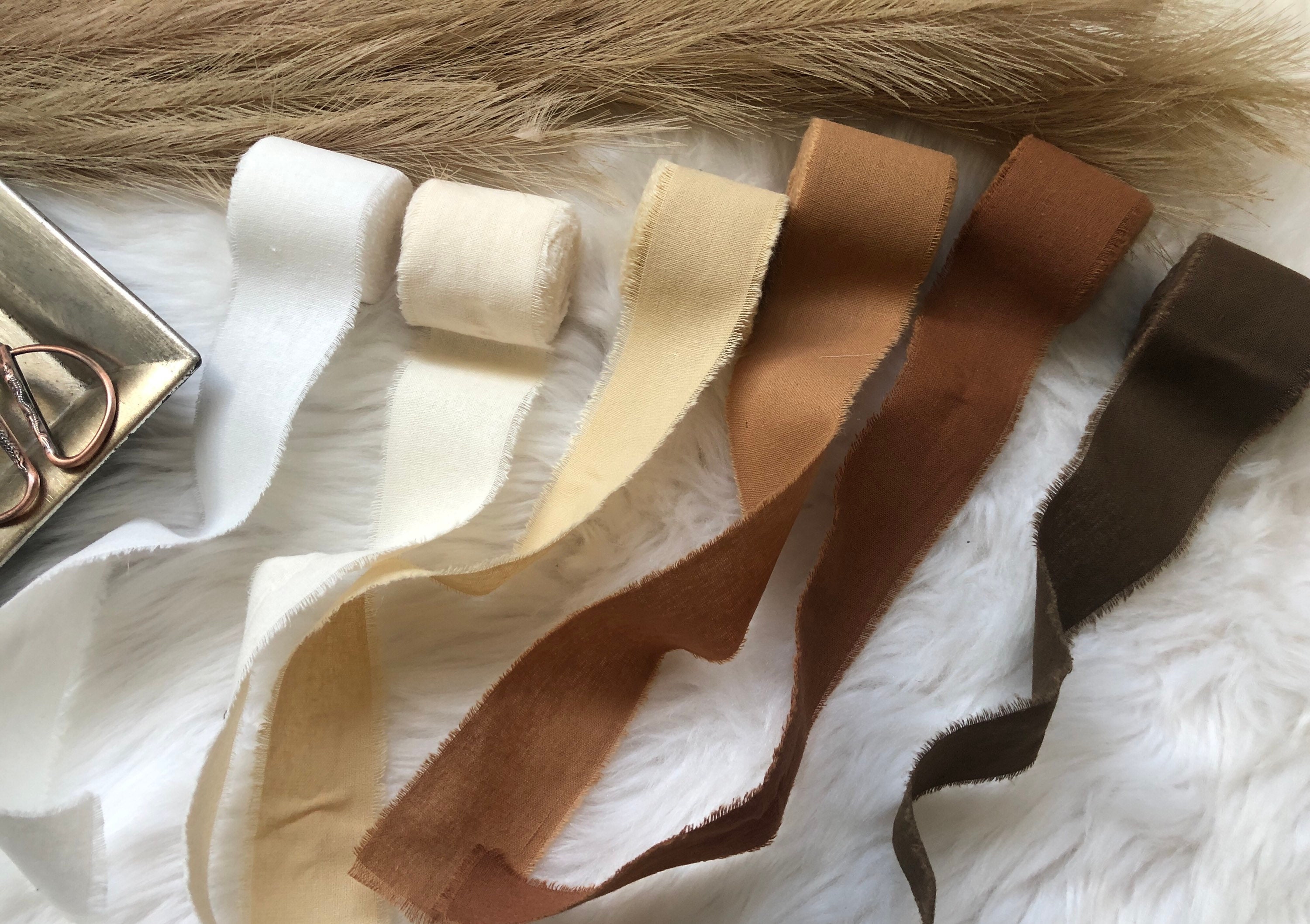 38mm Frayed Edged Cotton Ribbon for Wedding Invitation - Etsy