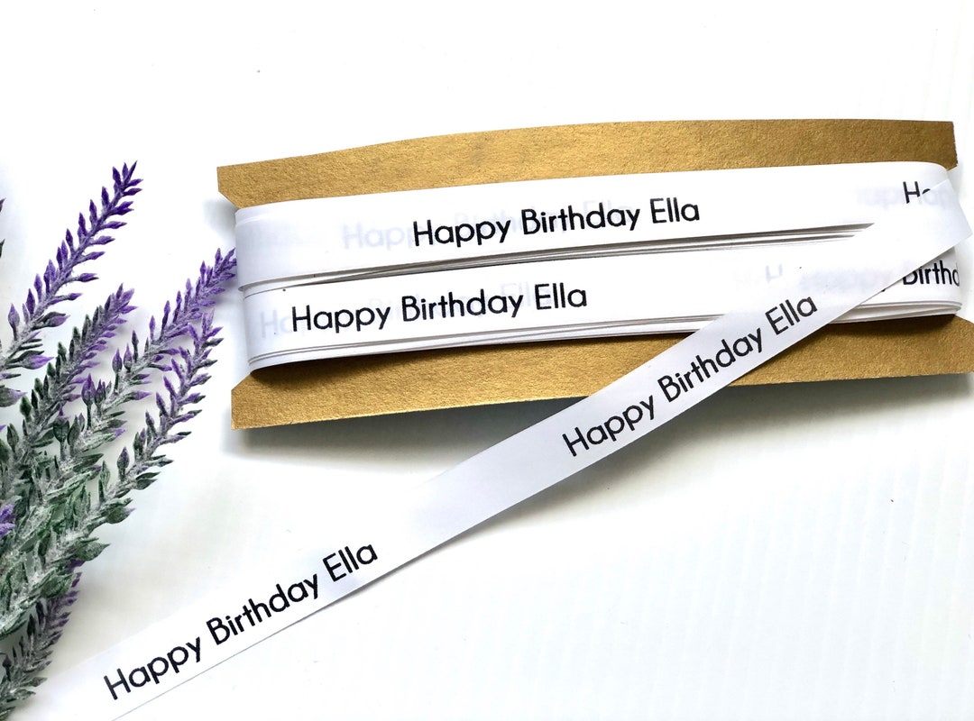 Happy Birthday Ribbons 16mm Personalized Printed Ribbons on Any ...