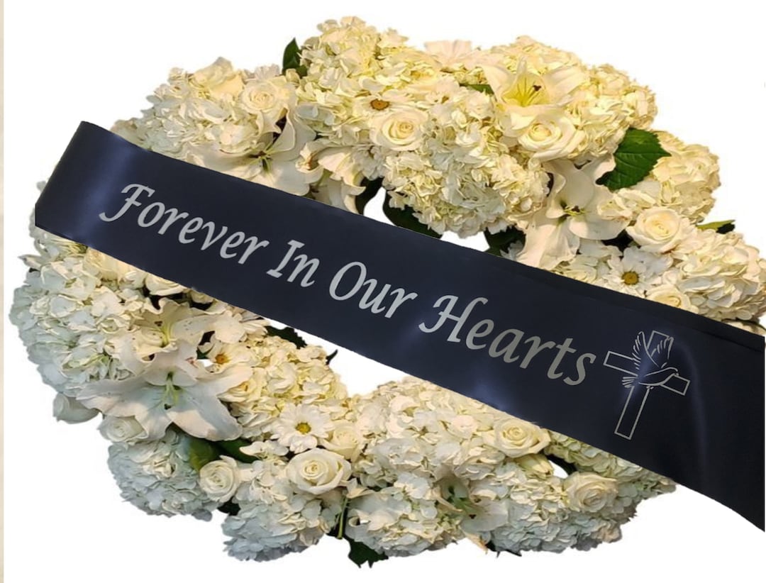 Custom Memorial Funeral Sash Ribbon for Wreaths - Etsy