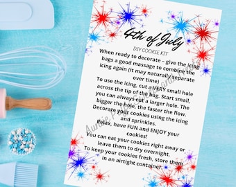4th of July Cookie Decorating Kit, DIY Memorial Day Decorating Cookies ...