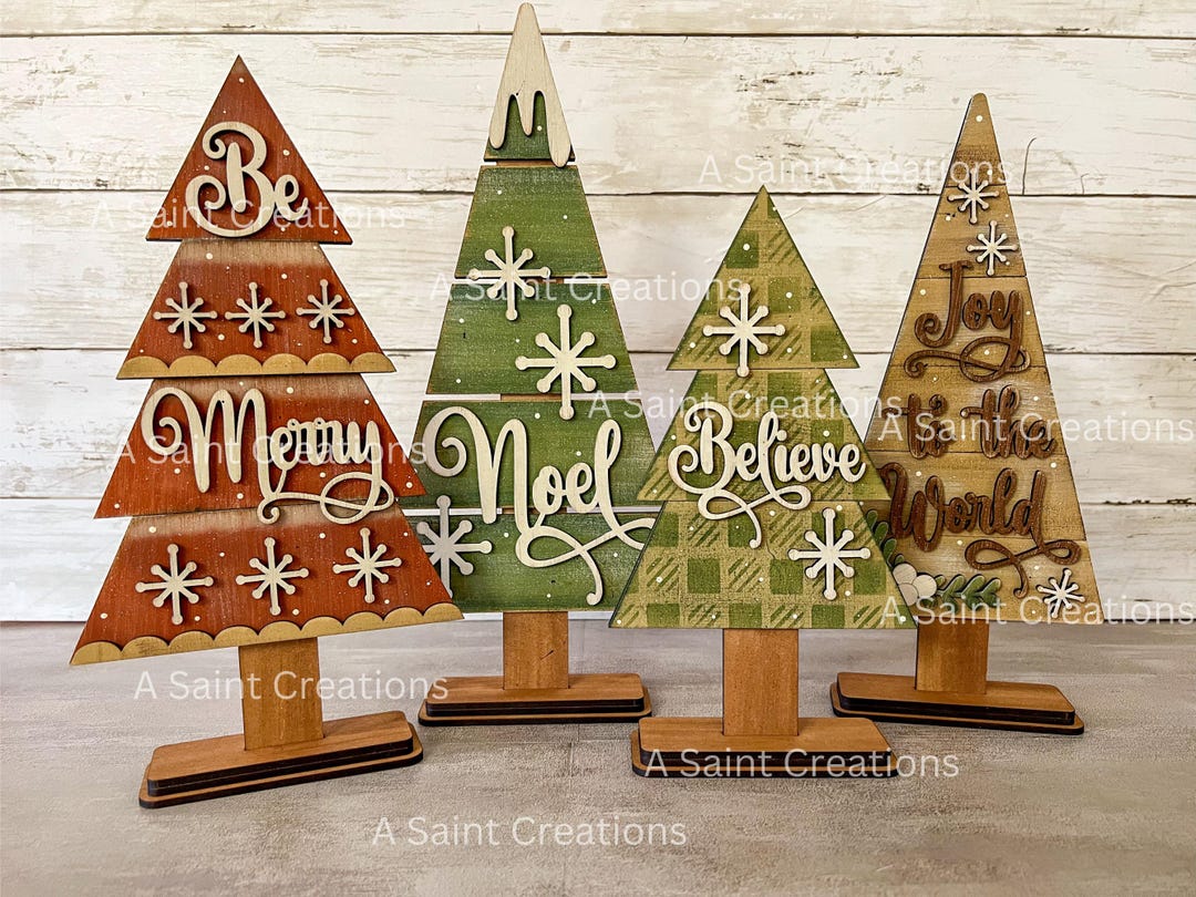 DIY Kit or Painted Rustic Christmas Tree, Christmas Decor, Holiday ...