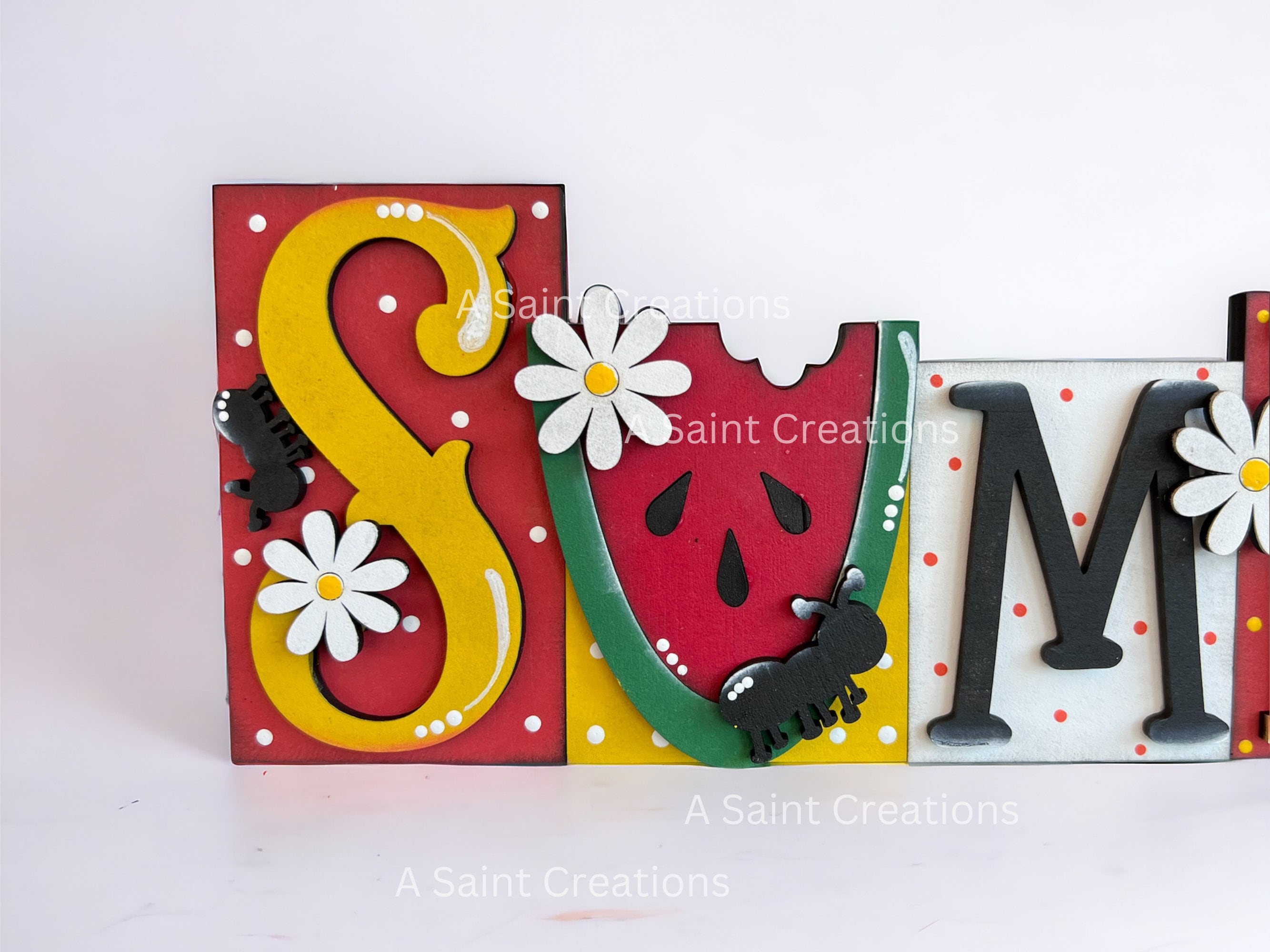 DIY Kit or Finished Summer Word Sign, Summer Decor, Wood Summer Sign ...