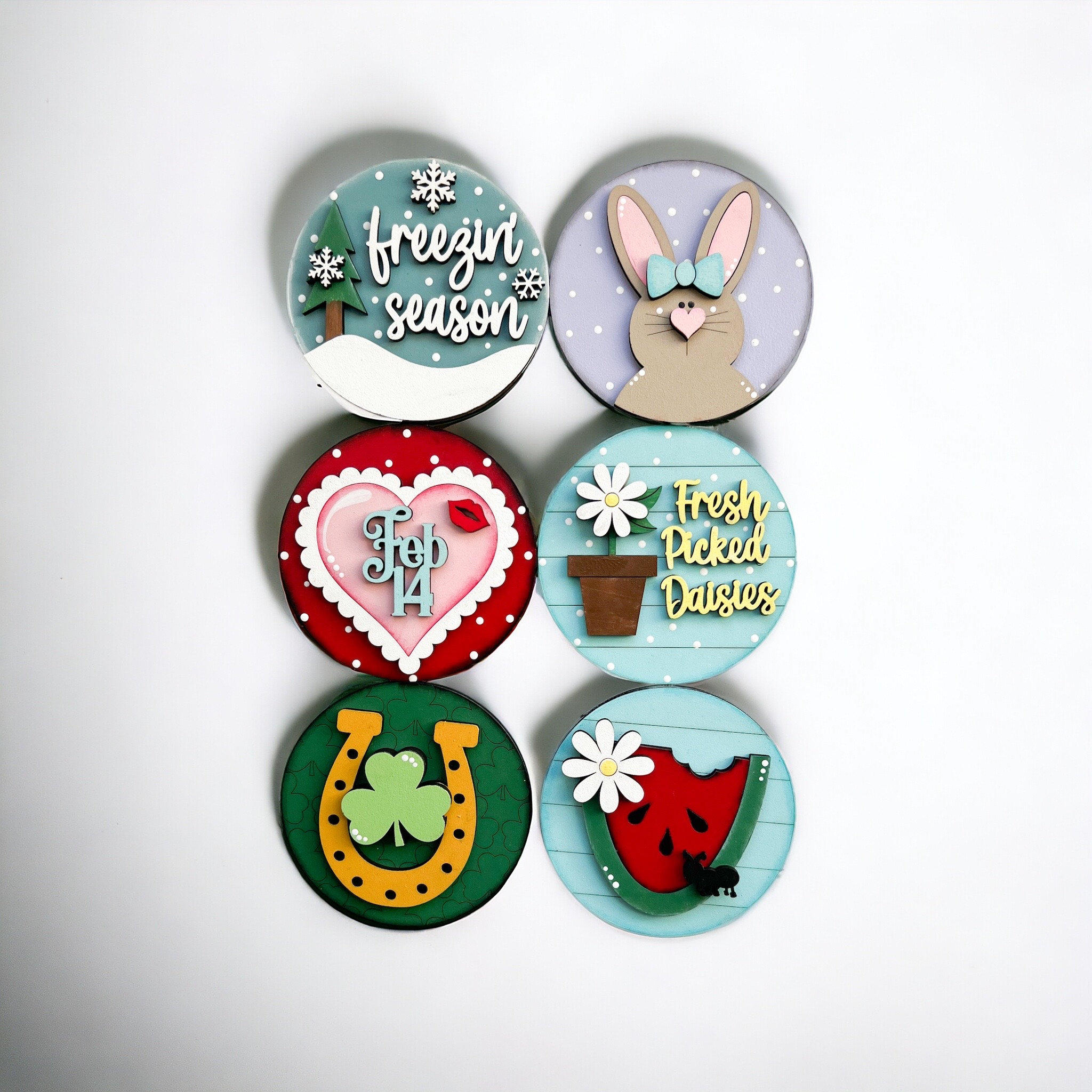 Interchangeable Seasonal Inserts, Seasonal Tiered Tray Signs, Seasonal ...