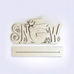 DIY Kit or Finished Snow Word Sign, Winter Decor, Wood Winter Sign ...