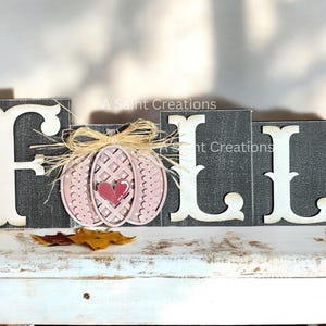 DIY Kit or Finished Fall Word Sign, Fall Decor, Wood Fall Sign, Word ...