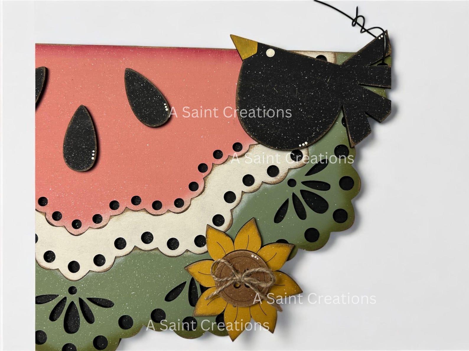 DIY Kit or Finished Watermelon Door Hanger, Summer Decor, Summer Door ...