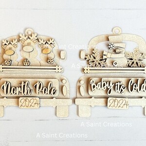 INDIVIDUAL DIY Kit or Rustic Truck Ornament, Christmas Ornament ...