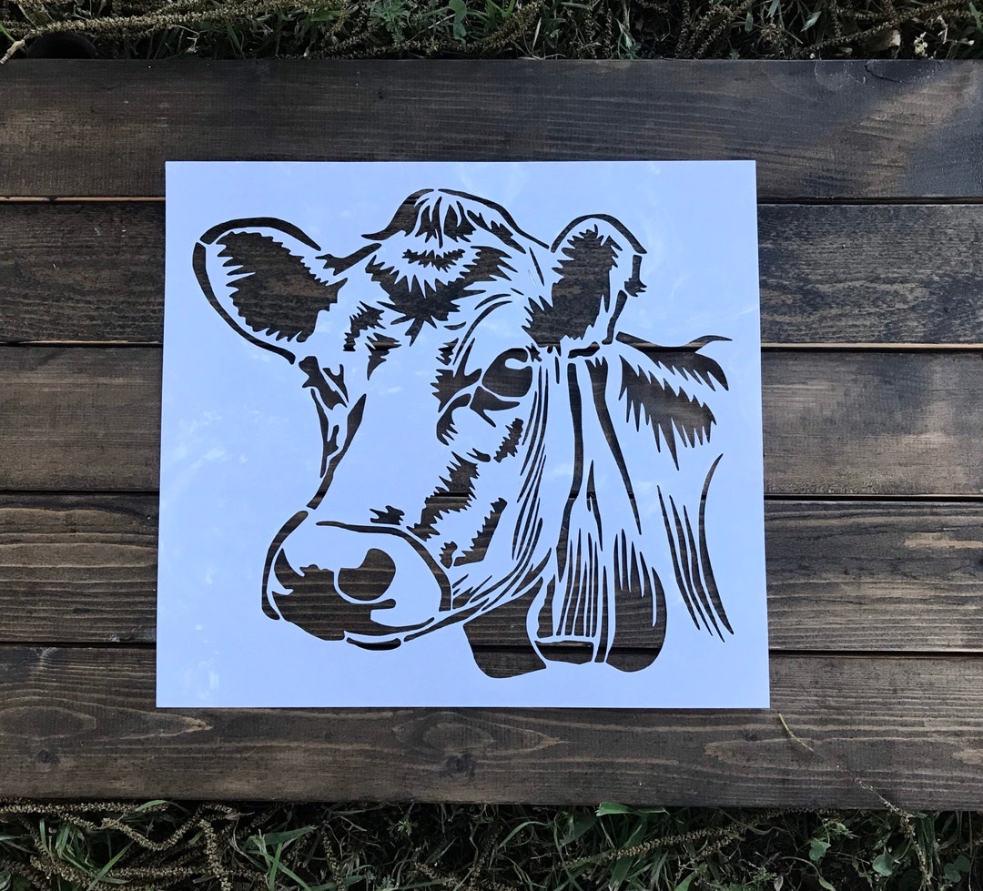 Reusable Cow Stencil, Farmhouse Decor, DIY Cow Sign, Dairy Cow Stencil ...