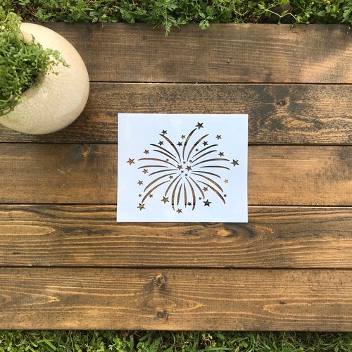 Reusable Firework Stencil 4th Of July Stencil Independence Etsy