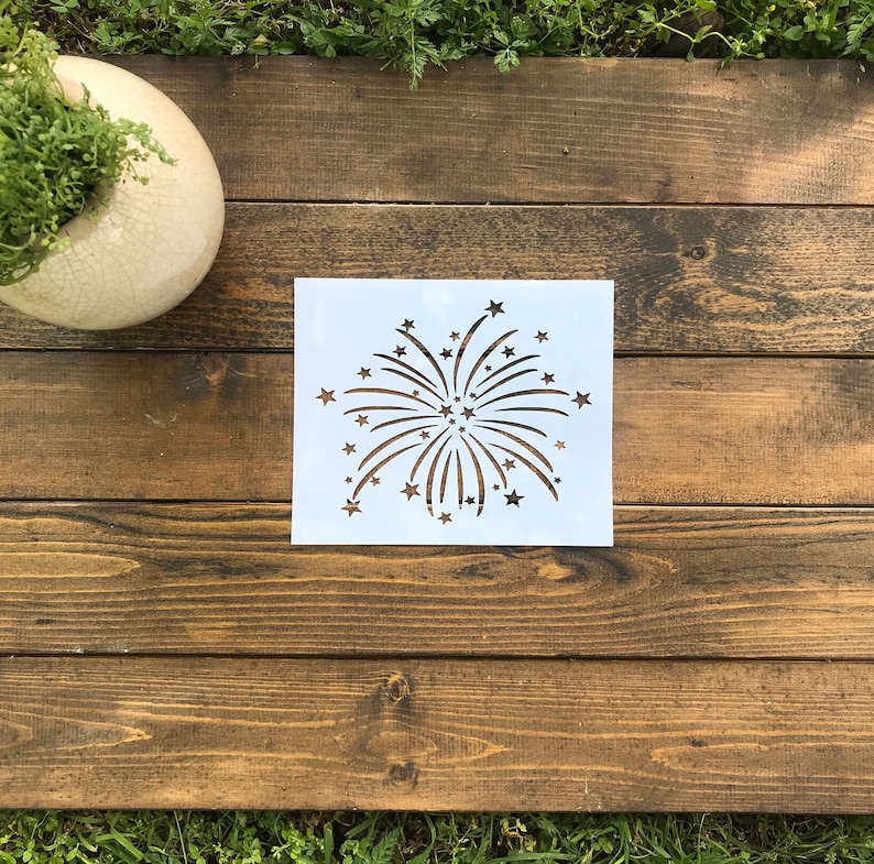 Reusable Firework Stencil 4th of July Stencil Independence - Etsy
