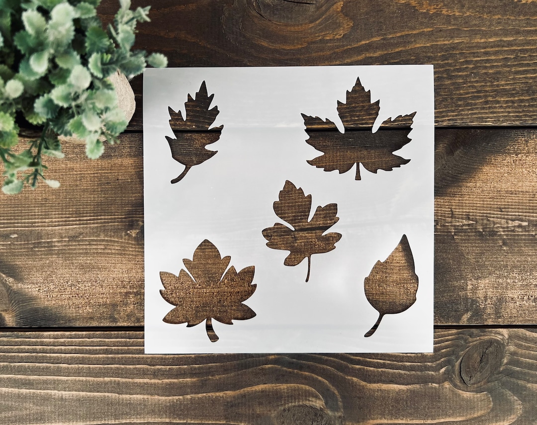 Reusable Fall Leaves Stencil , Autumn Stencil, Leaf Stencil ...