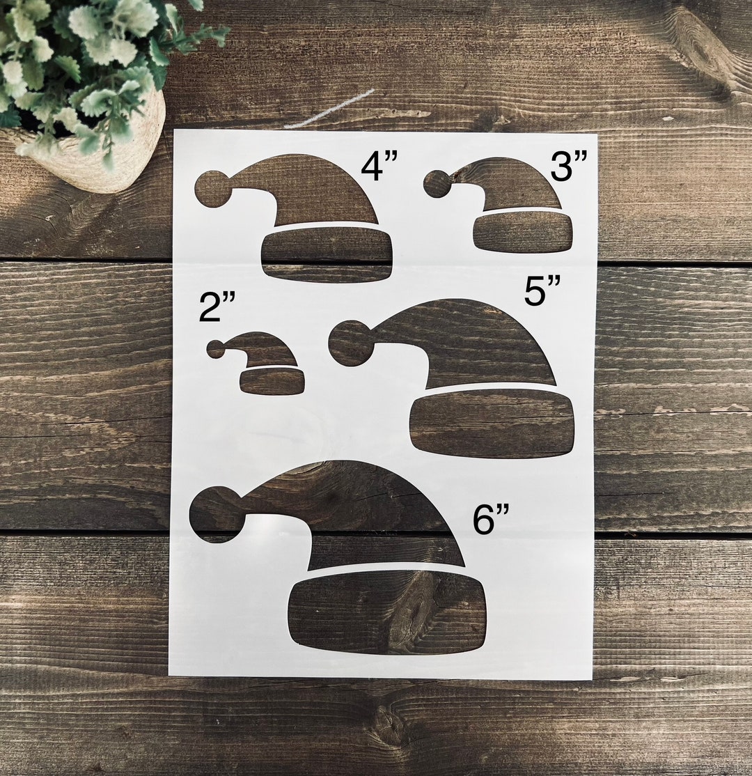 Stencil, Reusable Santa Hat Stencil Sheet, Christmas Stencil, Frosty the Snowman Hat Stencil ...